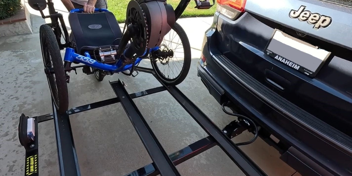 Recumbent Trike Carrier with Ramp -Easy Load Tray – All Around E-Bikes